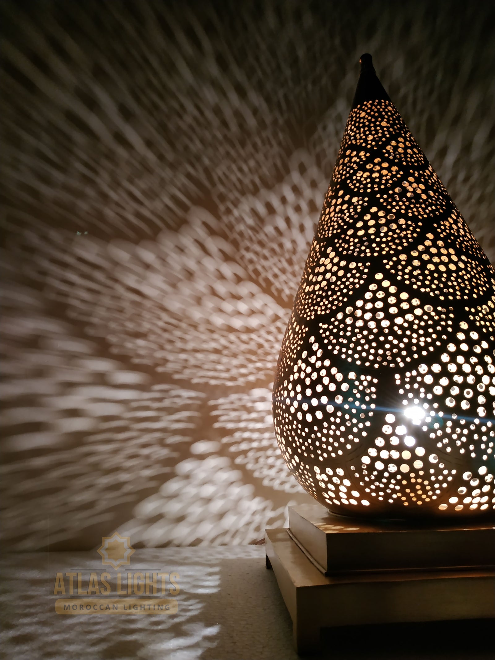 Moroccan Table Lantern Lamp Brass Lighting